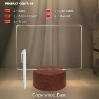 China Creative Gifts Girl Bedroom Sleeping Lamp Cute Soft Light Desk Lamp 3D Night Light Message Board for sale