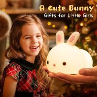 China LED Cute Cat Lamp Nursery Kids Bedroom Decor Gift Color Changing Silicone Touch Kitty Night Light for sale