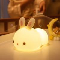 China LED Cute Cat Lamp Nursery Kids Bedroom Decor Gift Color Changing Silicone Touch Kitty Night Light for sale