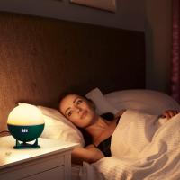 China Tuya Wifi Smart Night Light For Mom and Baby Bedside White Noise Music Aid Sleep Wake Up Light Alarm Clock for sale