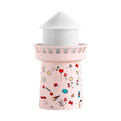 China 2022 Creative Gift 360 degree Rotating Watchtower Projection lamp 1500mAh Rechargeable sleeping Night Light Music Box Fo for sale
