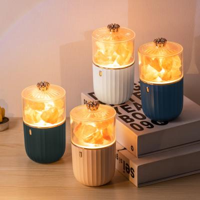 China Newest Nature Crystal Salt Rock Aromatherapy Lamp  7 Color Atmosphere Night Light For Bedroom Office Car Air Purify for sale