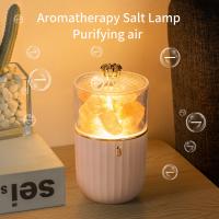 China Newest Nature Crystal Salt Rock Aromatherapy Lamp  7 Color Atmosphere Night Light For Bedroom Office Car Air Purify for sale