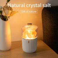 China Newest Nature Crystal Salt Rock Aromatherapy Lamp  7 Color Atmosphere Night Light For Bedroom Office Car Air Purify for sale
