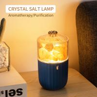 China Newest Nature Crystal Salt Rock Aromatherapy Lamp  7 Color Atmosphere Night Light For Bedroom Office Car Air Purify for sale