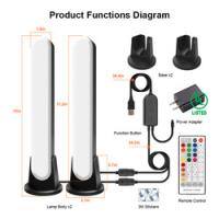 China Smart Home Light Computer Background RGB Symphony Desktop Atmosphere Gaming Pickup Light WIFI BT Music Sensor Light Bar for sale