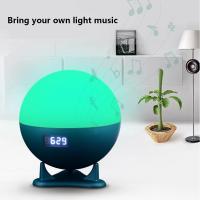 China Bedside Smart WIFI APP Control Full Colors Wake Up Table Lamp With Alarm Clock White Noise Touch Sense Wake Up Light for sale