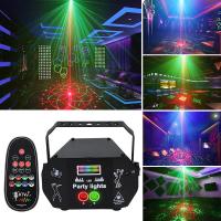 China New Mini 3 in 1 Laser Light Sound Activated USB LED Stage Lights Adjustable Speed Party Atmosphere Lamp with Remote Cont for sale