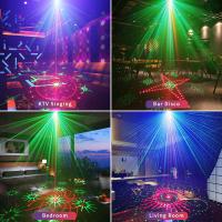China New Mini 3 in 1 Laser Light Sound Activated USB LED Stage Lights Adjustable Speed Party Atmosphere Lamp with Remote Cont for sale
