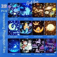 China 2022 Christmas Gift Dream Rolling Huts Projector Lamp With Wireless Speaker 360 Degree Rotation 12 Projection Films Cust for sale