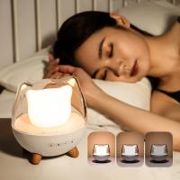 China Creative Cute Cat Sleeping Night Light Wireless Speaker Colorful Atmosphere Light Home Decoration Music Night light For for sale