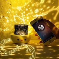 China Funny Remote Control Crown Duck Projector Lamp Night Light Music Box For Kids Toddlers Baby Gifts Free with 6 Projection for sale