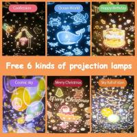 China Funny Remote Control Crown Duck Projector Lamp Night Light Music Box For Kids Toddlers Baby Gifts Free with 6 Projection for sale