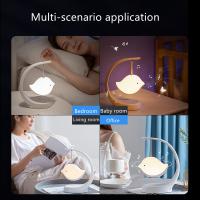 China Creative 2 in 1 Cute Hanging Bird Night light Wireless Speaker Colorful Atmosphere Light Sleeping Night Light  Home Deco for sale