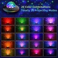 China New UFO Ocean Wave Star Projector Light Laser All Star Projection Night Light Lamp With Speaker For Bedroom Party Game R for sale