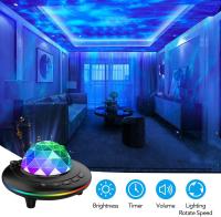 China New UFO Ocean Wave Star Projector Light Laser All Star Projection Night Light Lamp With Speaker For Bedroom Party Game R for sale