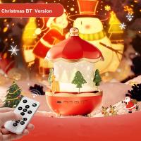 China Christmas Gift Dream Star Projector Night Light Creative Rotary House Music Box Projector Lamp With Wireless Speaker for sale