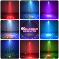 China New USB Rechargeable Mini Laser Light Sound Activated Timing LED Stage Lights 60 Lighting Effects Party Atmosphere Lamp for sale