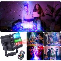 China New USB Rechargeable Mini Laser Light Sound Activated Timing LED Stage Lights 60 Lighting Effects Party Atmosphere Lamp for sale