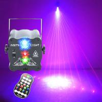 China New USB Rechargeable Mini Laser Light Sound Activated Timing LED Stage Lights 60 Lighting Effects Party Atmosphere Lamp for sale