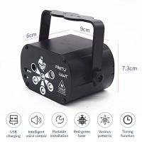 China New Upgrade UV 6 Eyes Laser lamp Portable Strobe Sound Activated Party Atmosphere Lights 60 Lighting Effect For DJ Disco for sale