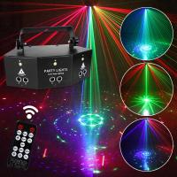 China DJ Disco Laser Light 9 Eyes Laser Strobe Led Party Lights Projector Voice Control DJ Night Club Bar Decoration Strobe li for sale
