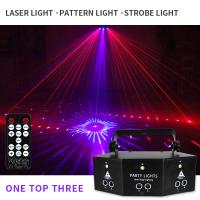 China DJ Disco Laser Light 9 Eyes Laser Strobe Led Party Lights Projector Voice Control DJ Night Club Bar Decoration Strobe li for sale