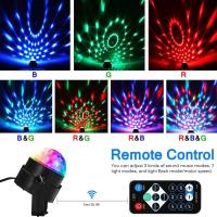 China RGB Disco Ball Party Lights DJ Disco Light LED Projector Strobe Lamp Birthday Party Car Club Bar Karaoke Xmas Sound Acti for sale