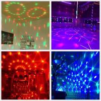 China RGB Disco Ball Party Lights DJ Disco Light LED Projector Strobe Lamp Birthday Party Car Club Bar Karaoke Xmas Sound Acti for sale