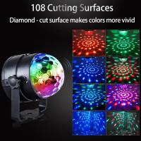 China RGB Disco Ball Party Lights DJ Disco Light LED Projector Strobe Lamp Birthday Party Car Club Bar Karaoke Xmas Sound Acti for sale