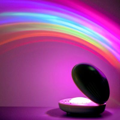 China Dropshipping Amazing Magic Rainbow Projector Lamp Night Light Shell Rainbow Projector Room Decoration For Kids for sale