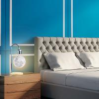 China Creative 3D Floating Moon Light Unique Gifts Table Lamp Home Decoration Floating Lamp with Wireless Charging Function fo for sale