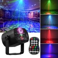 China Party Disco Lights DJ Lights LED Sound Activated Remote Control RGB LED Stage Laser Light for Parties Holiday Decoration for sale