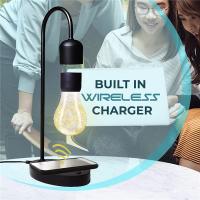 China Magnetic Levitating Floating Wireless LED Light Bulb with Wireless Charger for Desk Lamp Home Room Office Decor Unique G for sale