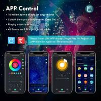 China Aurora Star Light Galaxy Projector For Bedroom Smart Aurora Star Projector with Remote App Alexa Night Light Speaker Kid for sale