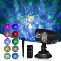 China 2021 New Telescope Dual Ocean Wave Projector Lamp Night Light Snowflake Christmas Halloween Projection Lawn Lamp Holiday for sale
