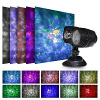 China 2021 New Telescope Dual Ocean Wave Projector Lamp Night Light Snowflake Christmas Halloween Projection Lawn Lamp Holiday for sale