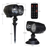 China 2021 New Telescope Dual Ocean Wave Projector Lamp Night Light Snowflake Christmas Halloween Projection Lawn Lamp Holiday for sale