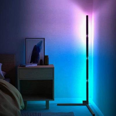 China Dropshipping Nordic Modern Decorative Smart APP Remote Control  Colorful RGB LED Floor Lamp Tripod Corner Floor Lamp Hom for sale