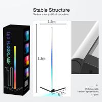 China Dropshipping Nordic Modern Decorative Smart APP Remote Control  Colorful RGB LED Floor Lamp Tripod Corner Floor Lamp Hom for sale