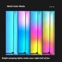 China Dropshipping Nordic Modern Decorative Smart APP Remote Control  Colorful RGB LED Floor Lamp Tripod Corner Floor Lamp Hom for sale