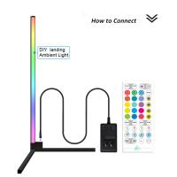 China Dropshipping Nordic Modern Decorative Smart APP Remote Control  Colorful RGB LED Floor Lamp Tripod Corner Floor Lamp Hom for sale