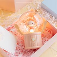 China Lovely Toy 360 Degree Rotation Music Box Atmosphere Lamp LED Night Light for Kids Girls Gift Bedroom Home Decor for sale