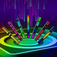 China New Arrival Smart  Music Pickup Rhythm Light  Rechargeable RGB Sound-Activated Ambient lamp With APP control for Car Par for sale