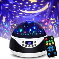 China Built-in 12 Light Songs 360 Degree Rotating 8 Colorful Night Light Projector Remote Control and Timer Design Projection for sale