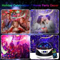 China Built-in 12 Light Songs 360 Degree Rotating 8 Colorful Night Light Projector Remote Control and Timer Design Projection for sale