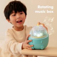 China New Cute Dinosaur Sky projection Night Light Rotating Music box Projector USB rechargeable table lamp For Kids Holiday G for sale