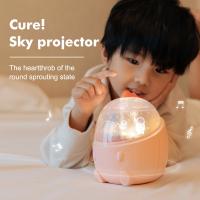 China New Cute Dinosaur Sky projection Night Light Rotating Music box Projector USB rechargeable table lamp For Kids Holiday G for sale
