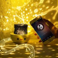 China New Crown Duck projection Night Light  Colorful Rotate Music box Projector With Remote control For Kids Holiday Decor Gi for sale