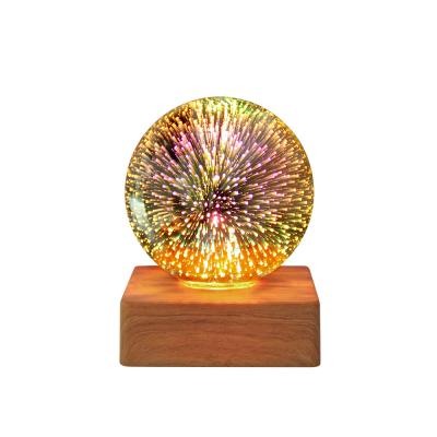 China New 3D firework lamp LED colorful atmosphere table lamp Decoration night light USB Plug Night Light For Holiday gift for sale
